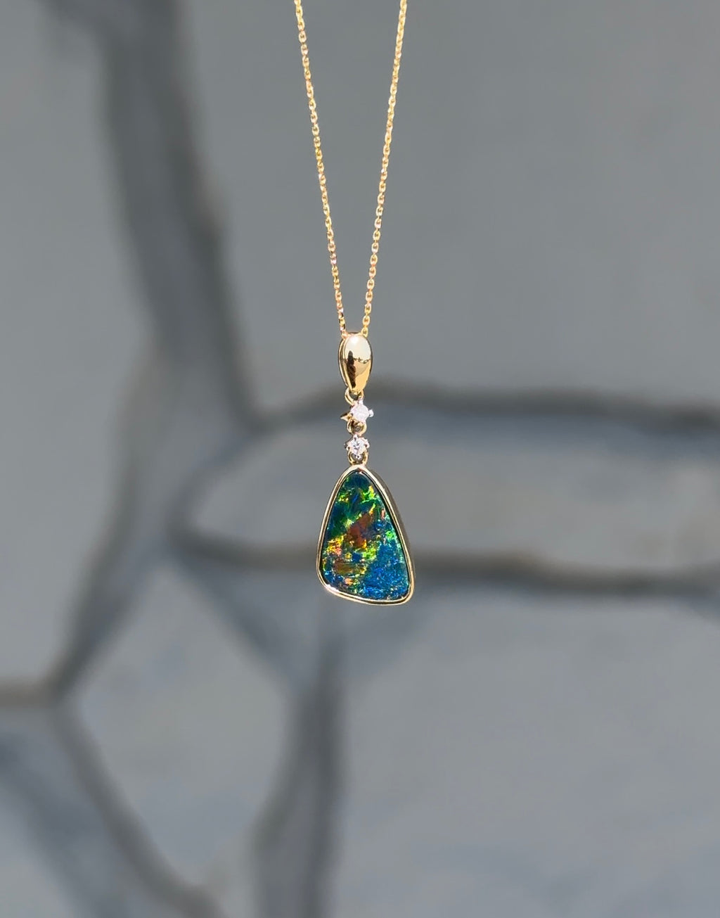 Multi-Color Opal Pendant Necklace – shopsilverbergs.com